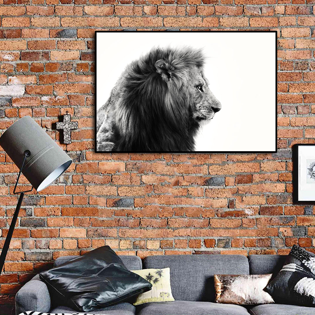 Framed 1 Panel - Lion – Love Print & Free shipping NZ