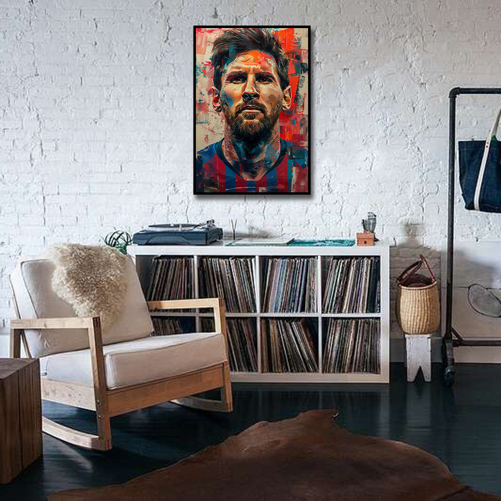 Framed 1 Panel - Lionel Messi – Love Print & Free shipping NZ
