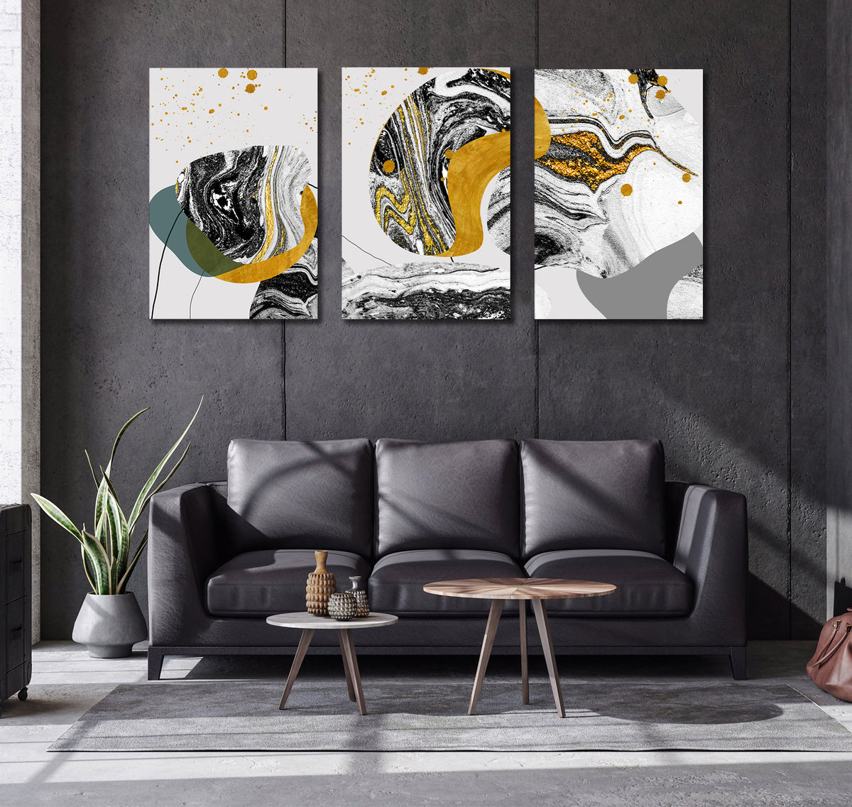 Framed 3 Panels - Combination Minimalist – Love Print & Free shipping NZ