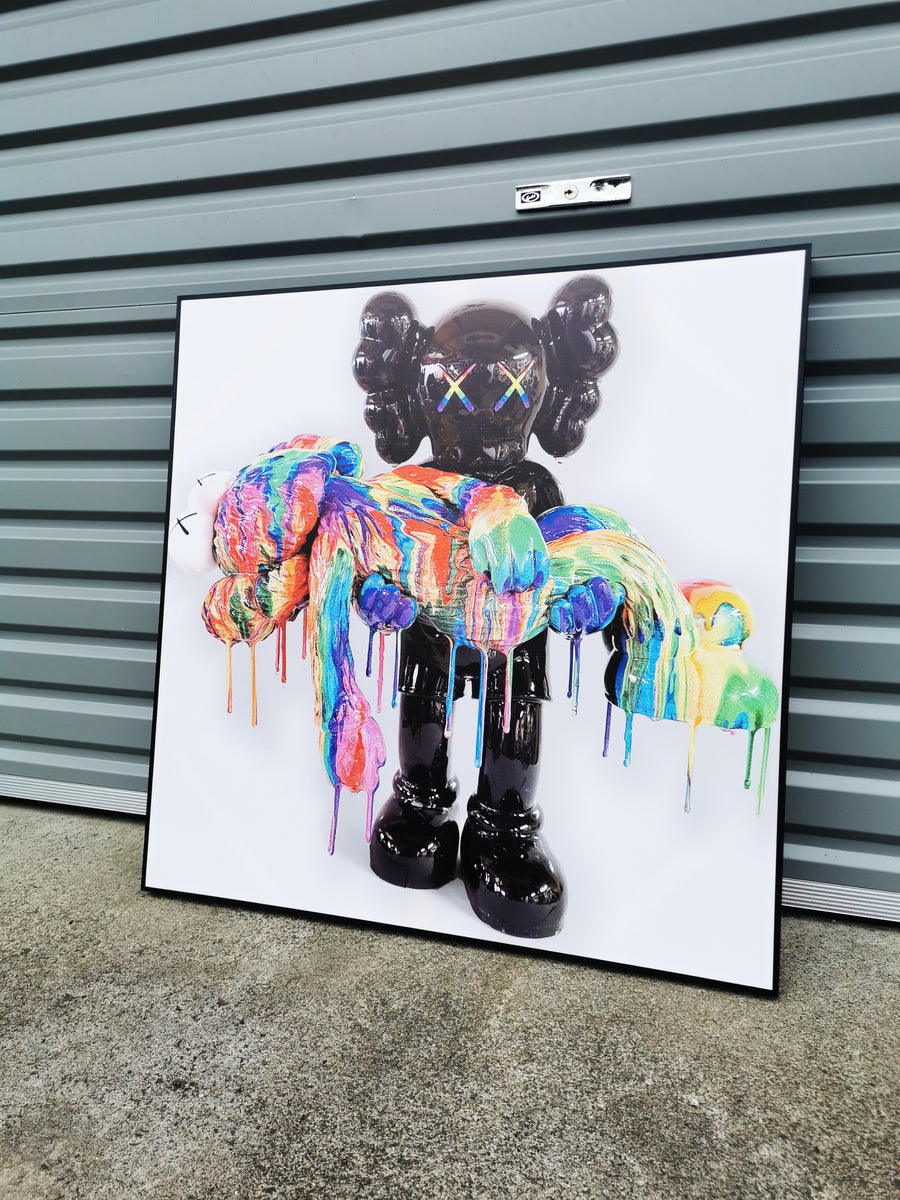Pine Stretched Framed 1 Panel - Finished Products - Kaws – Love Print ...
