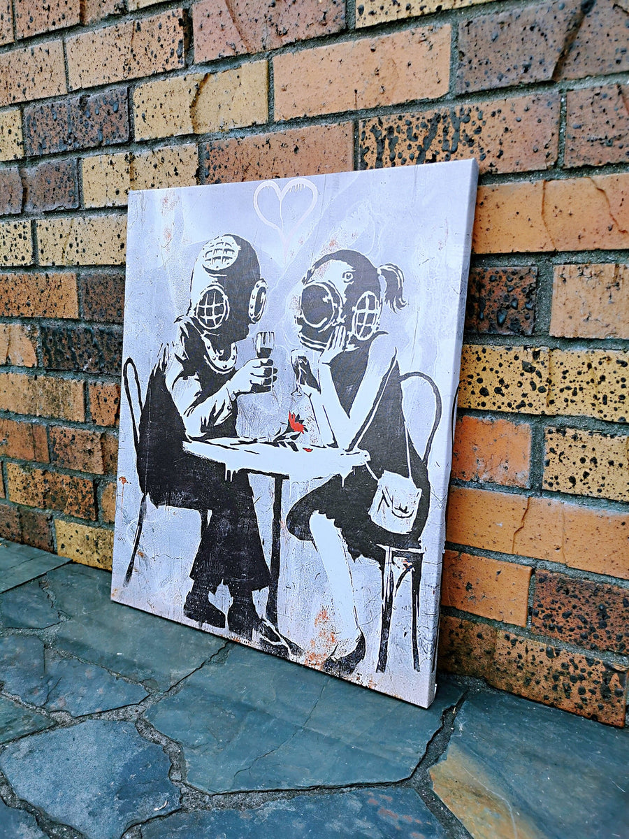 1 Panel - Banksy Think Tank Lovers Banksy Street Art – Love Print ...