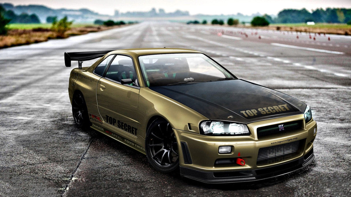 Pine Stretched Framed 1 Panel - Top Secret GTR R34 – Love Print & Free ...