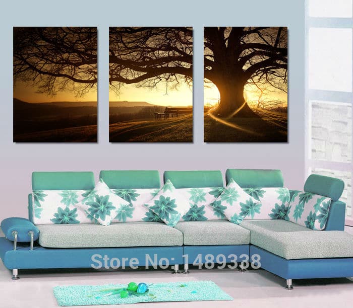 Modern Landscape Canvas Wall Art Print Poster | Home Decor | Stretched ...