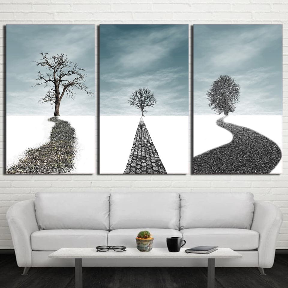 Pine Stretched Framed 3 Panels - Tree – Love Print & Free shipping NZ