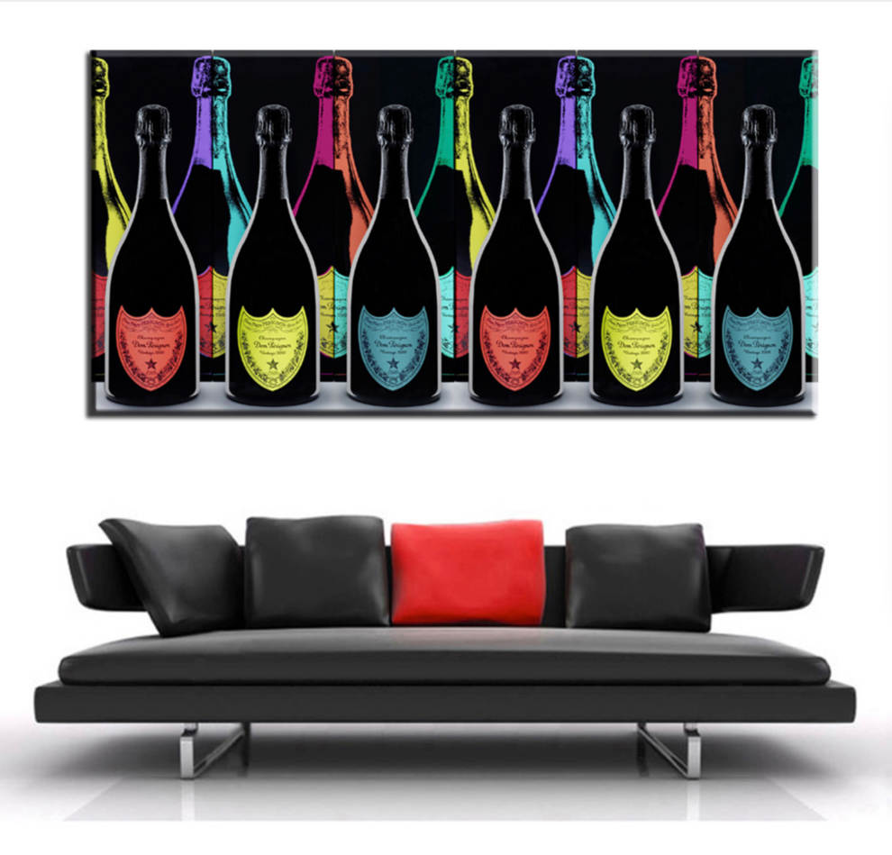 1 Panel - Abstract Dom Perignon ANDY WARHOL – Love Print & Free shipping NZ